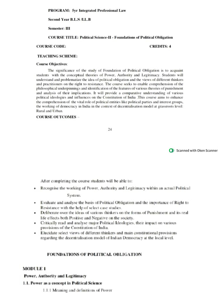 Political Science Syllabus | PDF