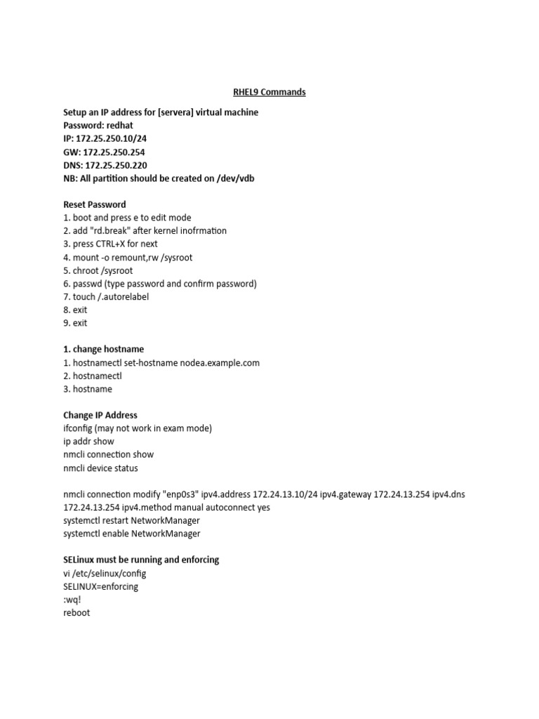 RHCSA 9 Question and Answare | PDF | Superuser | Domain Name System