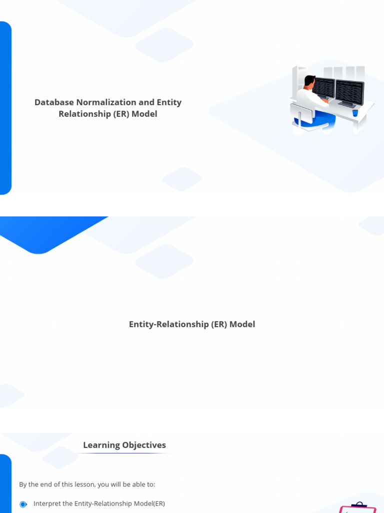 Lesson 03 Database Normalization and Entity Relationship (ER) Model | PDF | Computer Data | Data ...