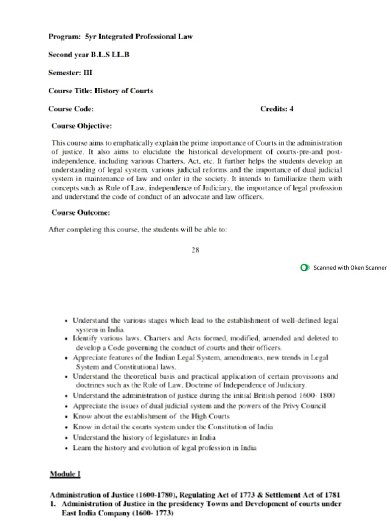 History of Courts Syllabus | PDF