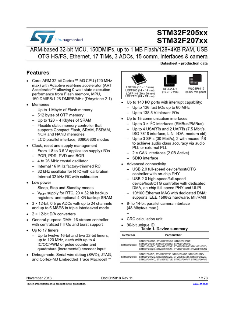 STM32F205RFT6 | PDF | Power Supply | Computing