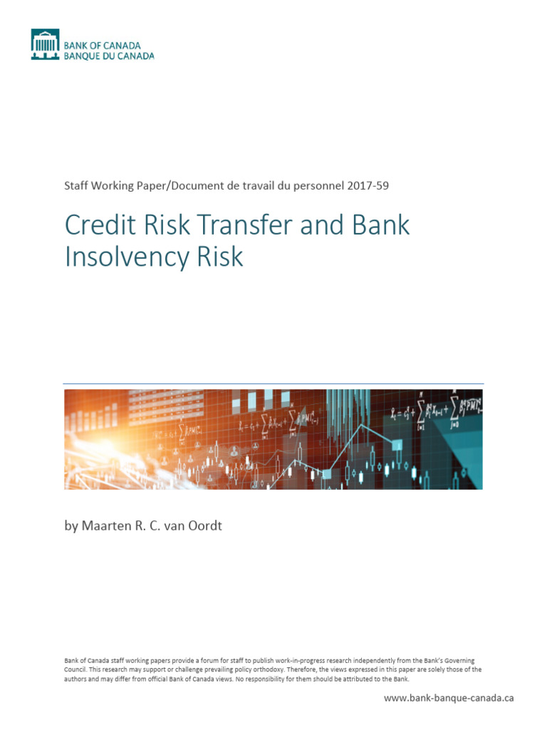 Credit Risk Transfer and Bank Insolvency Risk: Staff Working Paper ...