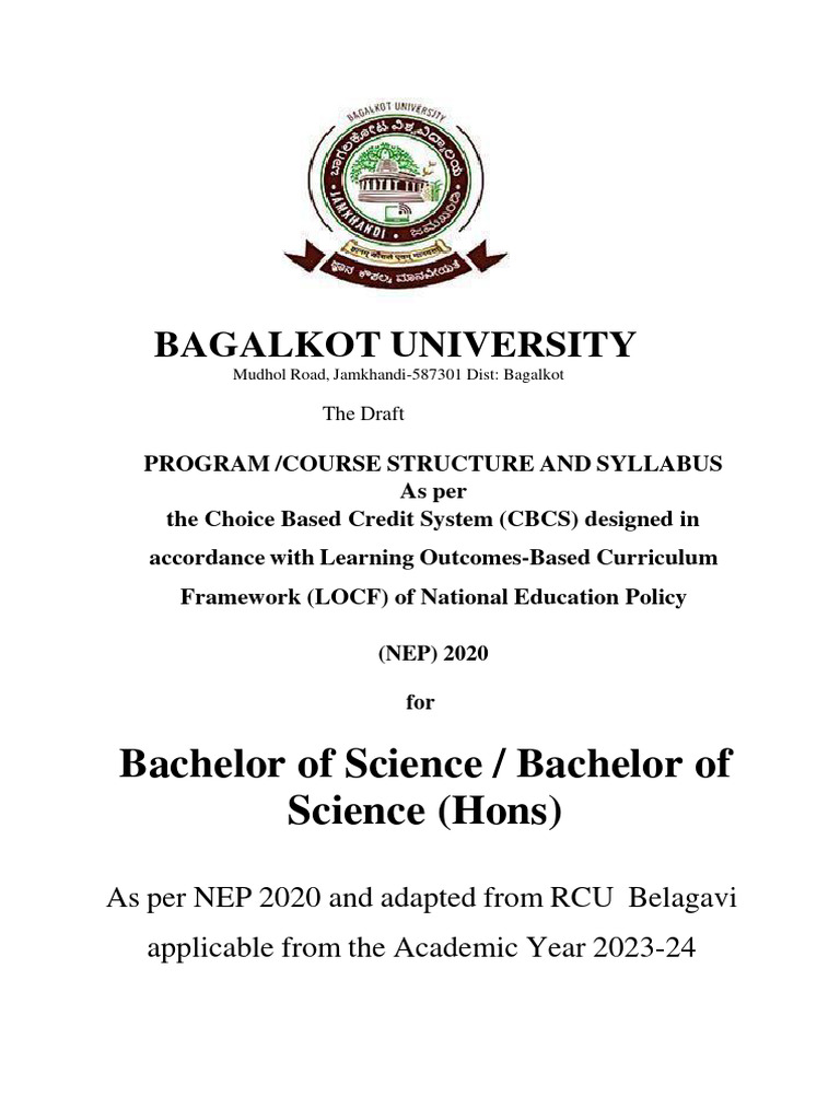BSc Program Structure & Syllabus 2023 | PDF | Chemistry | Titration