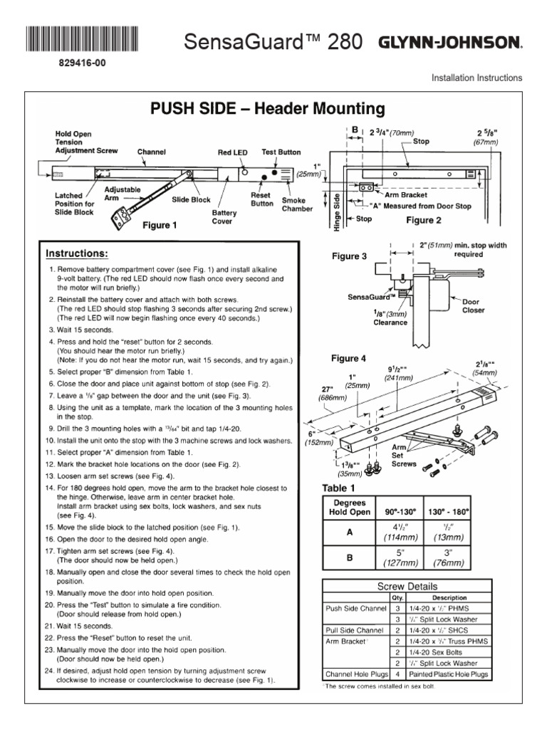 SensaGuard™ 280 Install Guide | PDF