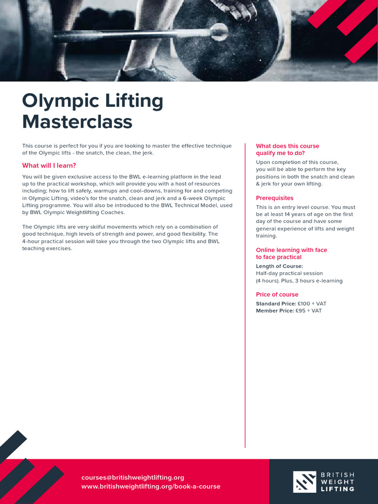 Olympic Lifting Masterclass 070223074734 | PDF | Educational Technology ...