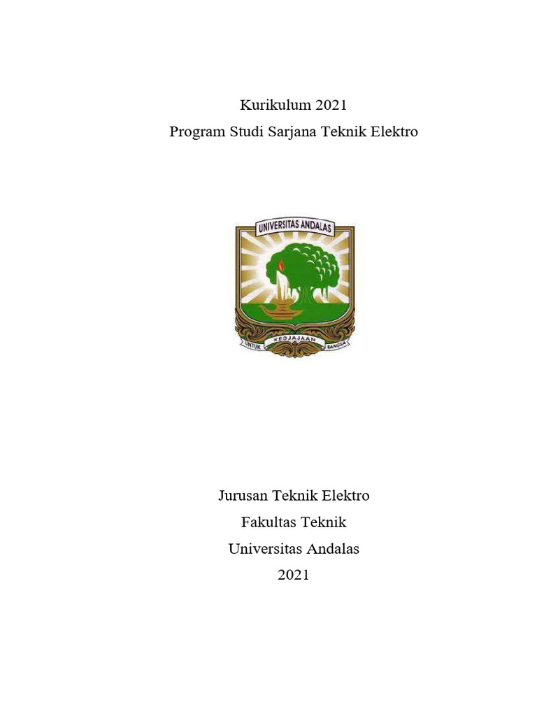 Kurikulum 2021 Teknik Elektro Unand | PDF | Bisnis | Seni