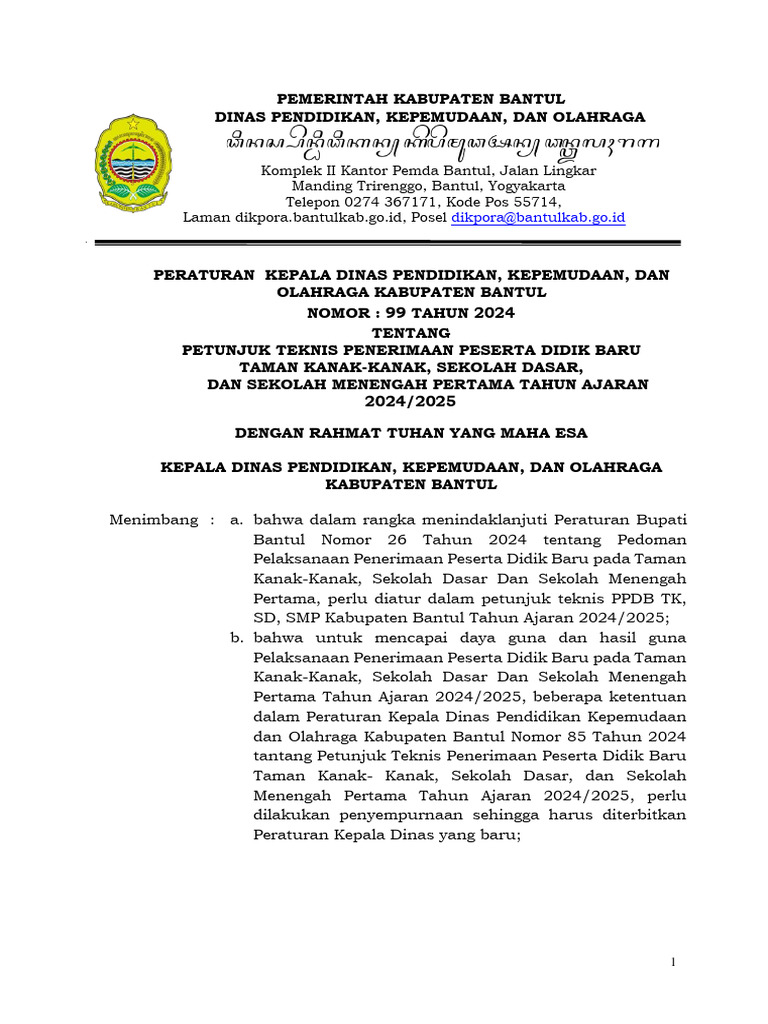 Perka Juknis PPDN Nomor 99 Tahun 2024 (Per 30 Mei Pukul 21.30) | PDF