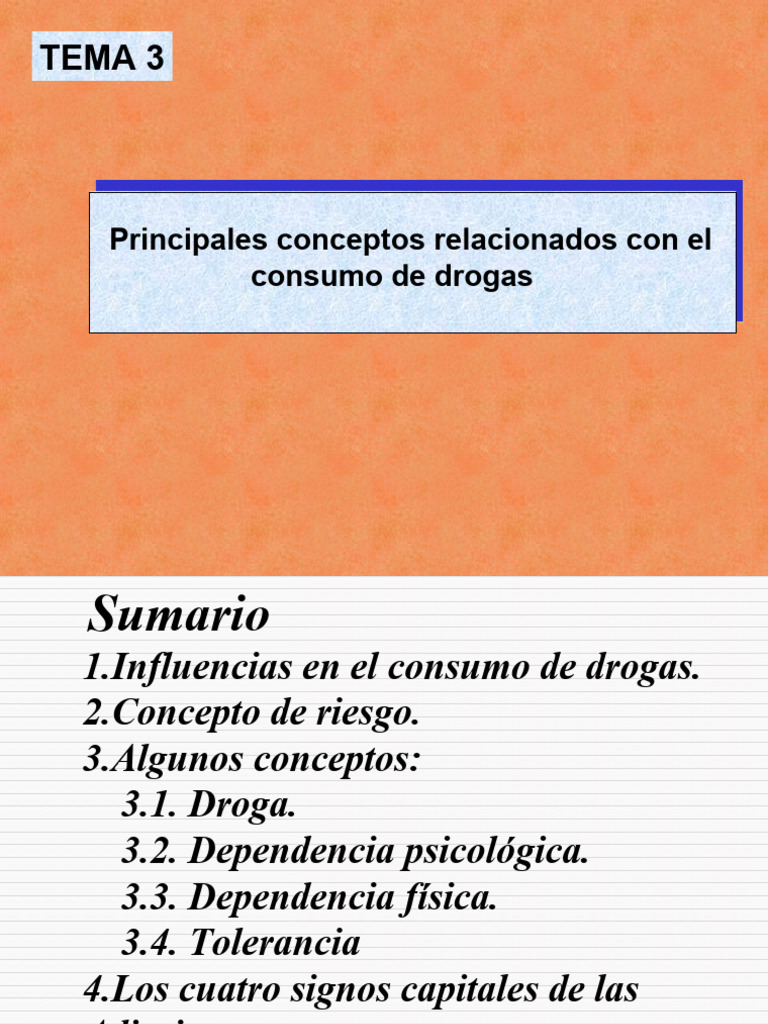 Conceptos Clave del Consumo de Drogas | PDF | Drogas | La dependencia de sustancias