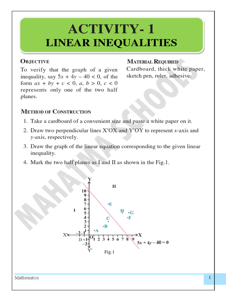 Graphing Linear Inequalities and Octants | PDF | Cartesian Coordinate ...
