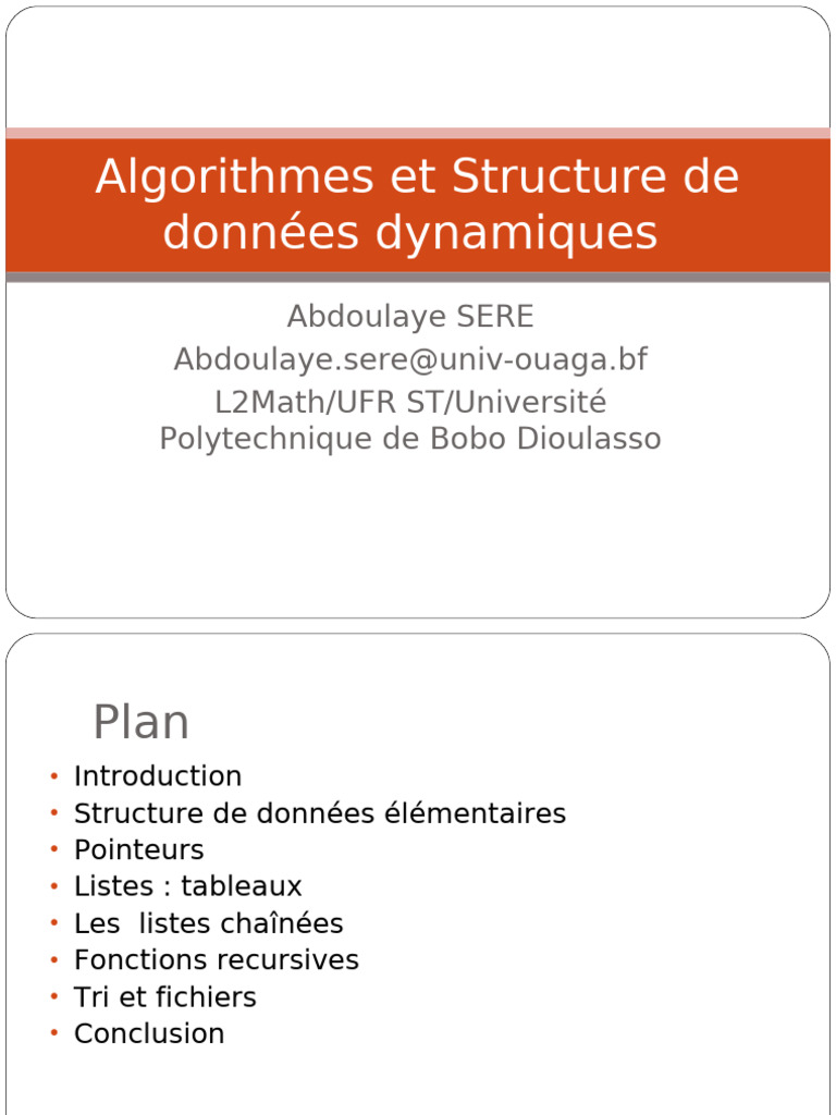 Algorithme Et Structure Des Données | PDF | Pointeur (programmation) | Programmation informatique