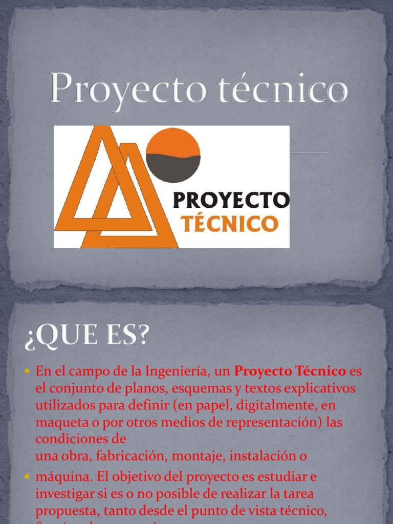 Definición y Fases del Proyecto Técnico | PDF