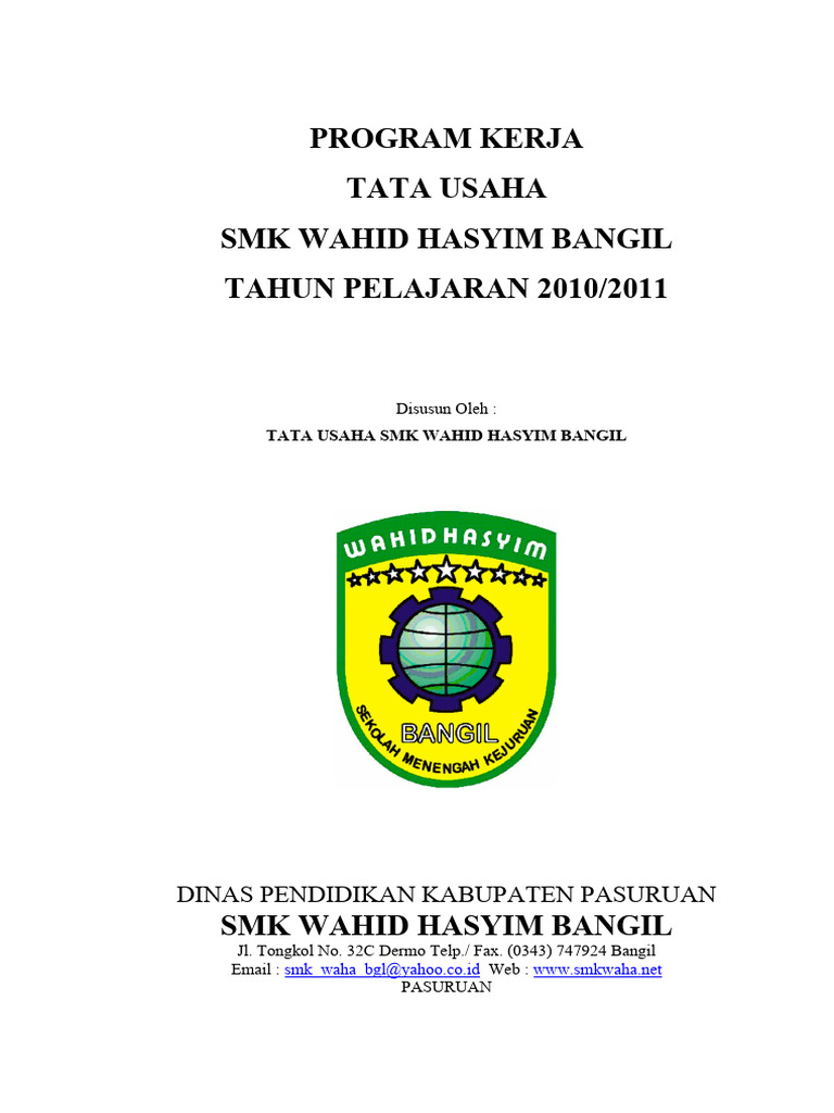 Program Kerja Tu | PDF | Bisnis