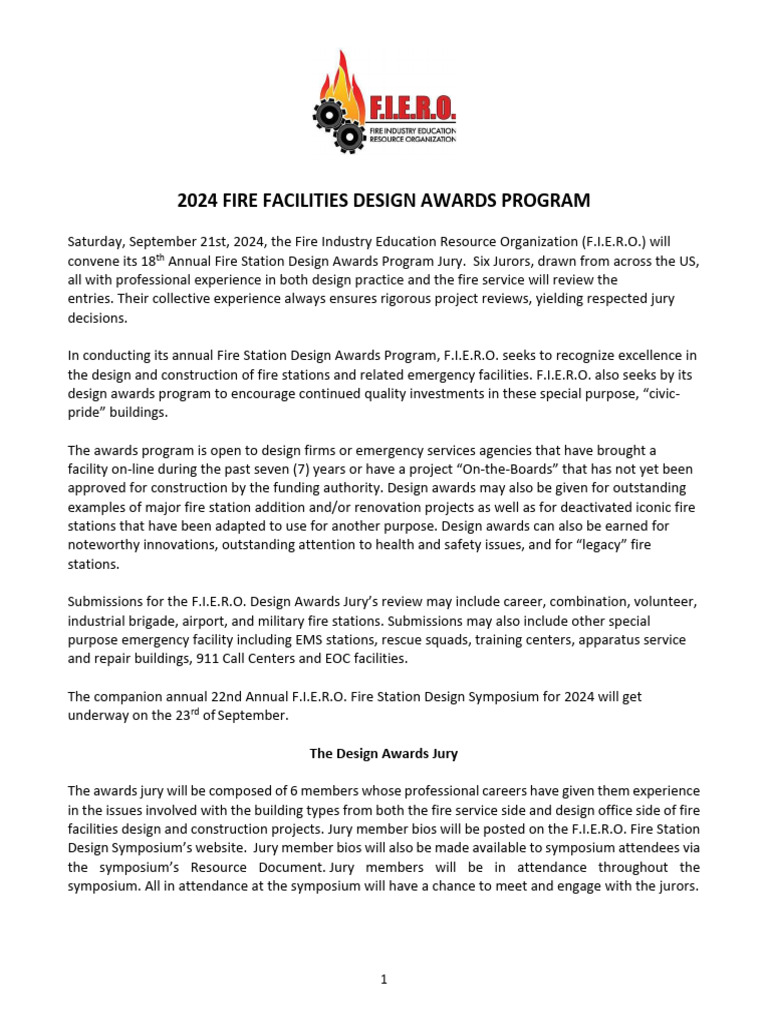 2024 FIERO Design Awards Program Packet | PDF | Page Layout | Microsoft ...