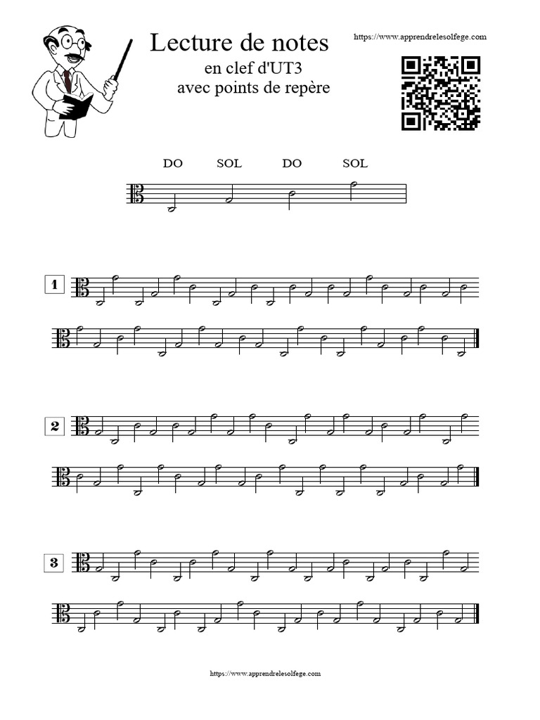 Exercices lecture de notes - Clé dUt 3-1 | PDF