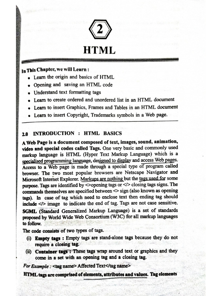 Ch-2 HTML | PDF
