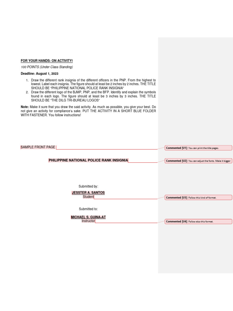 Hands On Acitivity | PDF