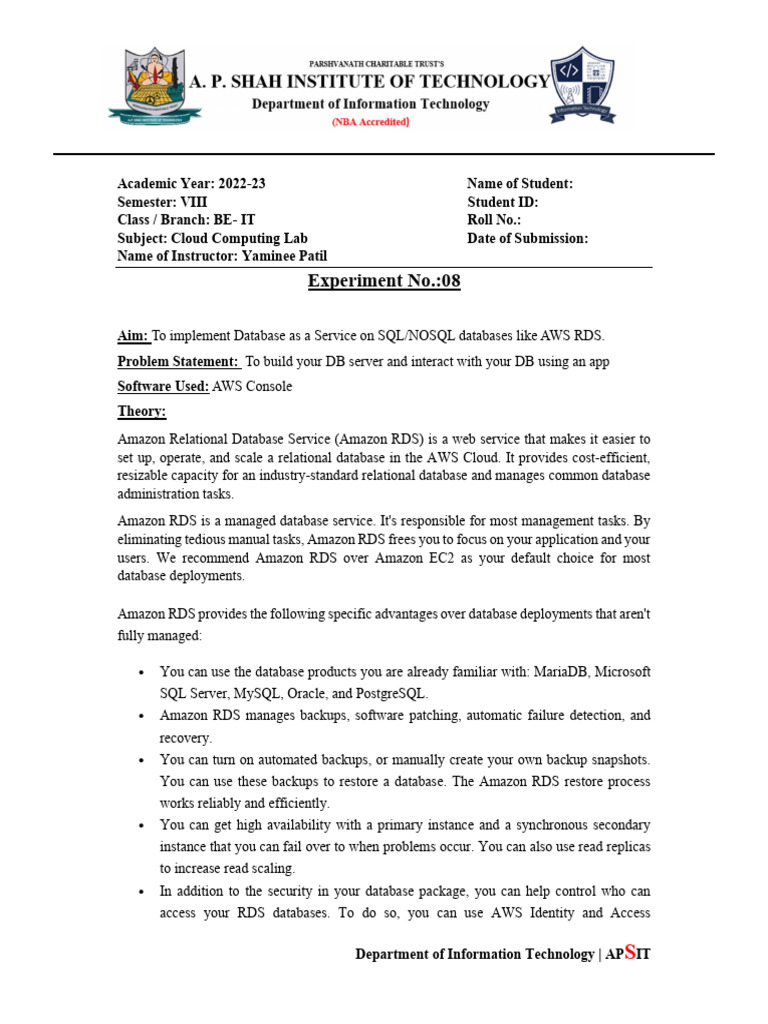 Minor Experiment No-8 | PDF | Computer Architecture | Software Engineering