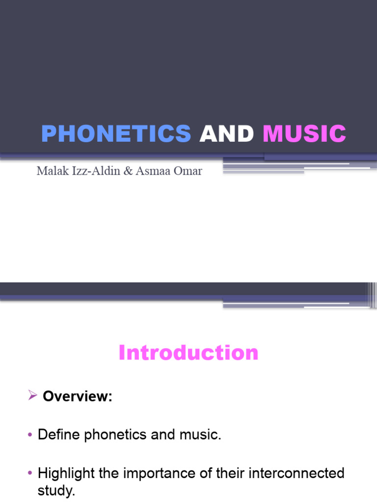 Phonetics and Music | PDF | Speech | Phonetics