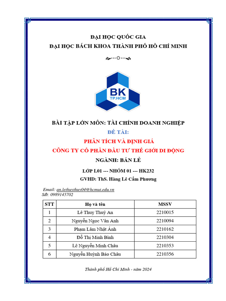 BTL TCDN Nhóm 1 - L01 | PDF