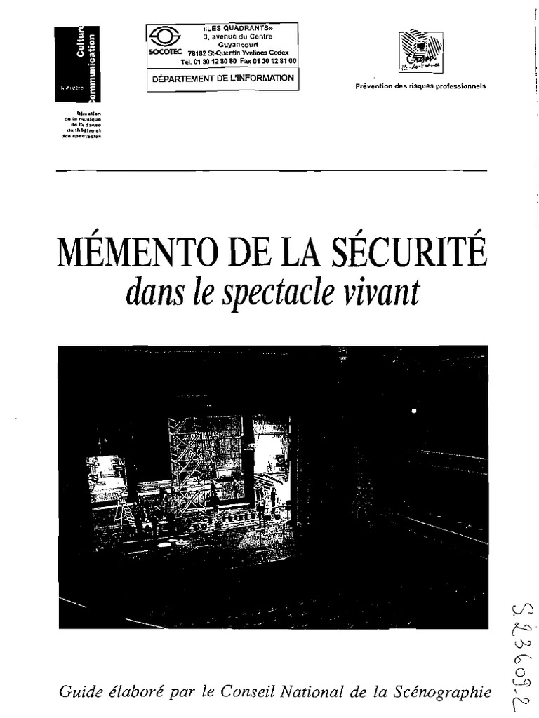 Mémento sécurité spectacle vivant | PDF