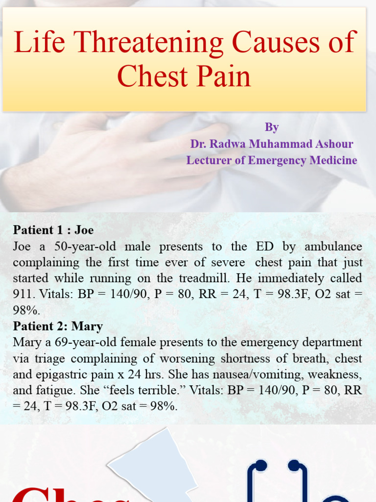 Life-Threatening Chest Pain Causes | PDF | Myocardial Infarction | Heart