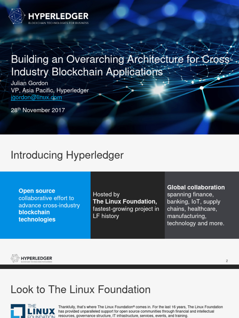 區塊鏈科技如何重新改寫金融商業模式：Hyperledger觀點 Julian Gordon | PDF | Computing