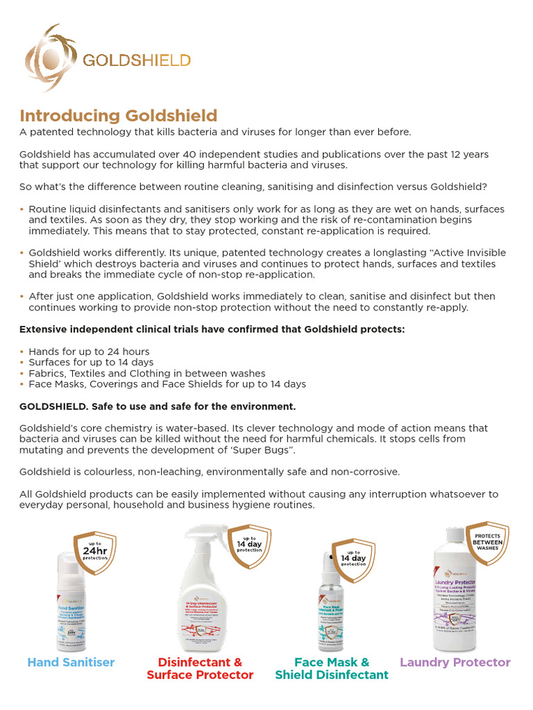 Goldshield Information | PDF | Disinfectant | Biology