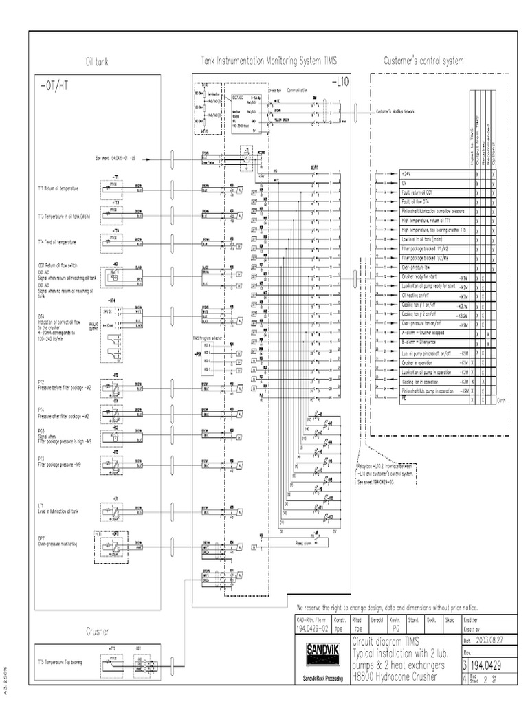 Circuit Diagram TIMS - 194.0429-02 | PDF
