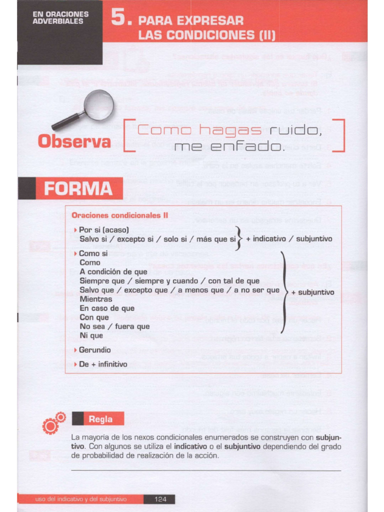 Nexos Condicionales Teoria y Ejercicios | PDF