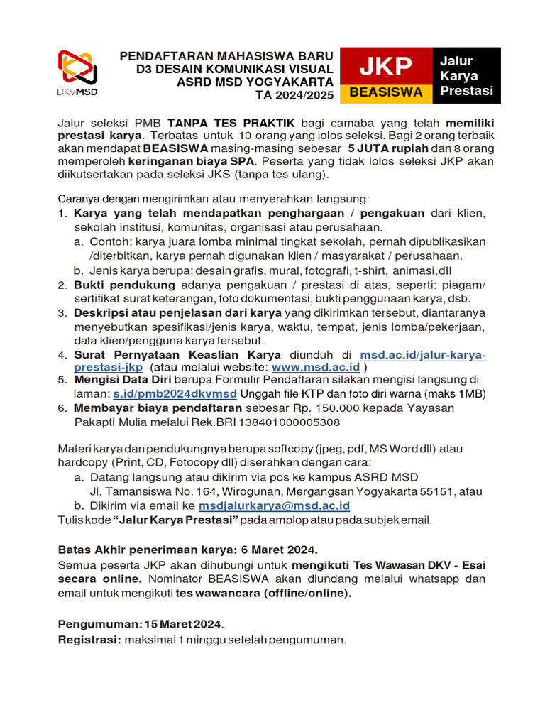 Brosur PMB Asrd MSD 2024 14 | PDF