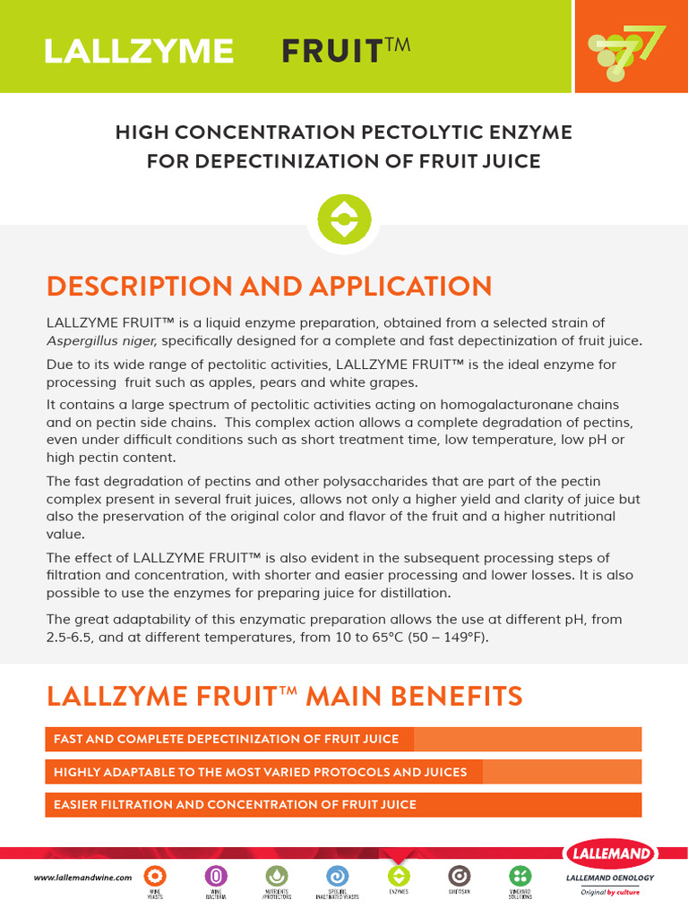 Lallzyme Fruit | PDF | Juice | Diet & Nutrition