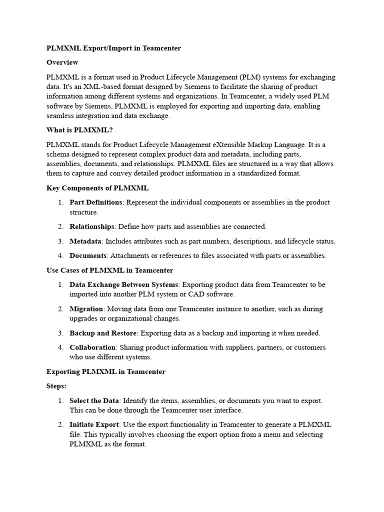 PLMXML | PDF | Product Lifecycle | Metadata