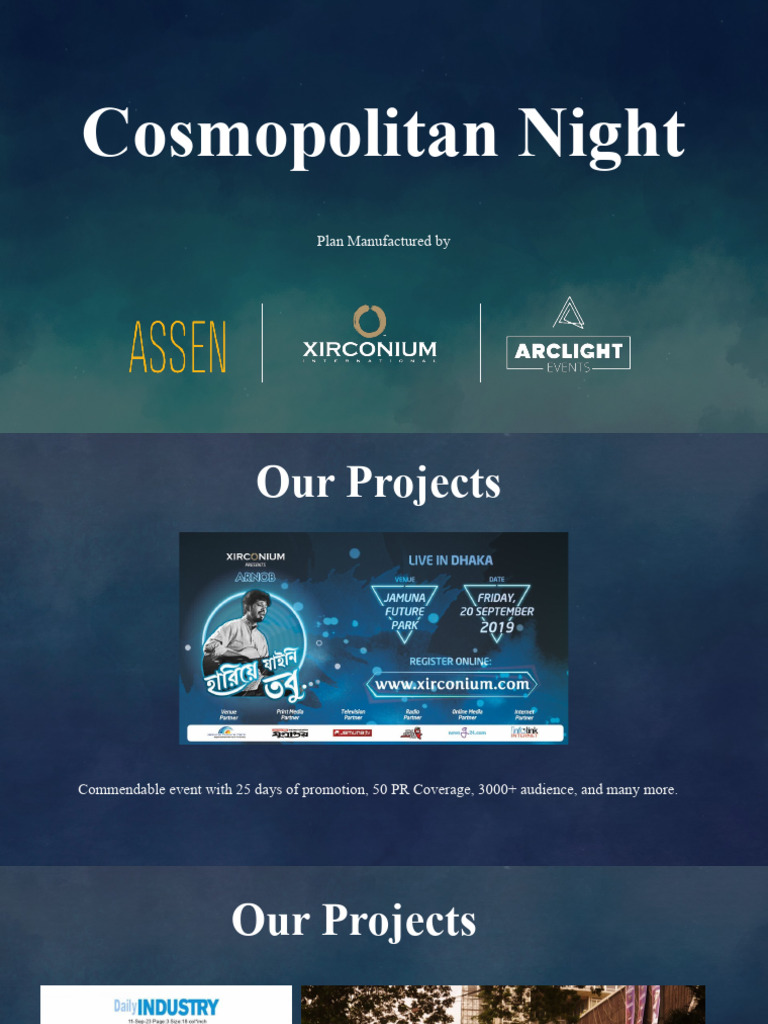 Cosmopolitan Night With Anjan Dutta | PDF | Advertising | Promotion (Marketing)