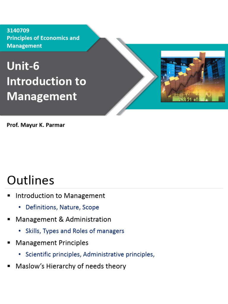 Unit-6 - Introduction To Management | PDF | Self Esteem | Business