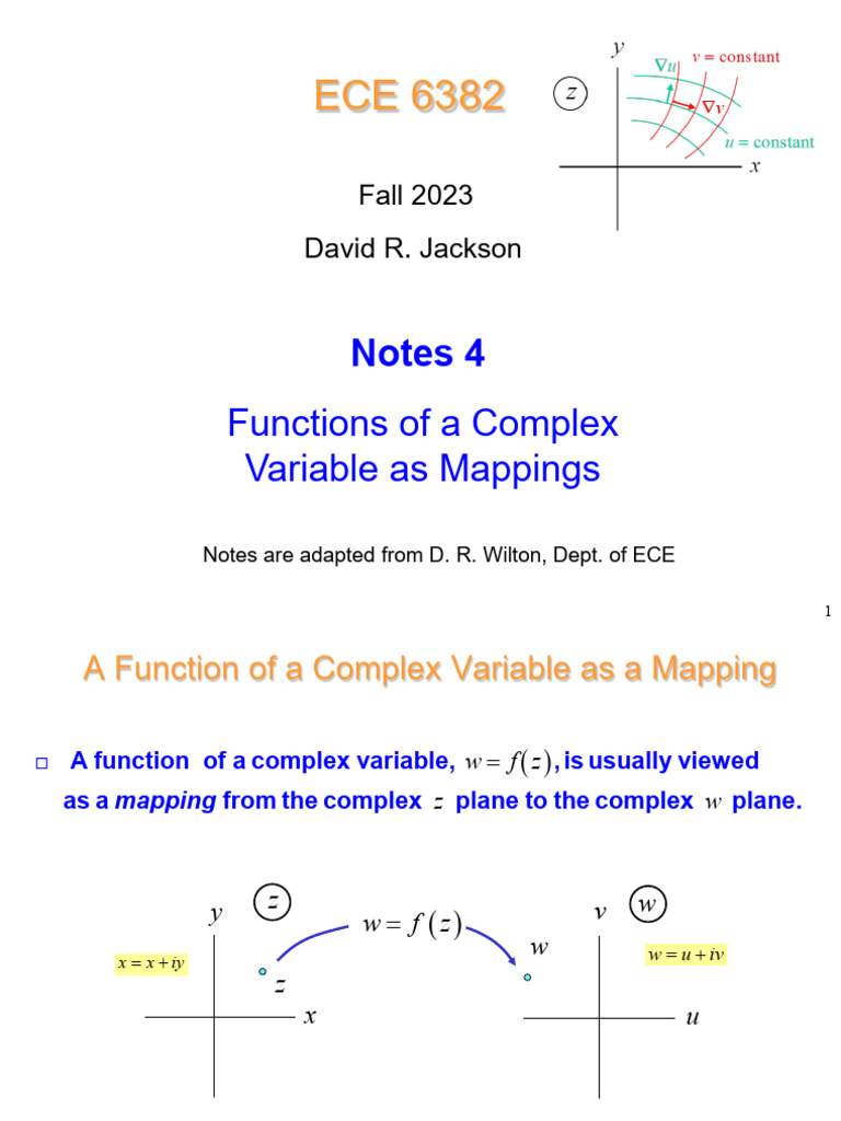 Notes 4 6382 Complex Mapping | Download Free PDF | Classical Geometry ...