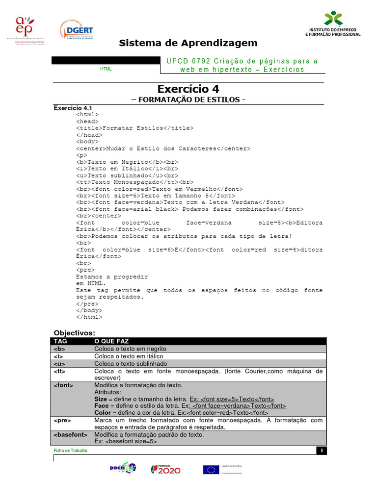 Ficha N 4 HTM | PDF | Html | Informática
