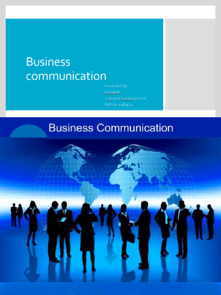 Business Communication | PDF | Nonverbal Communication | Communication