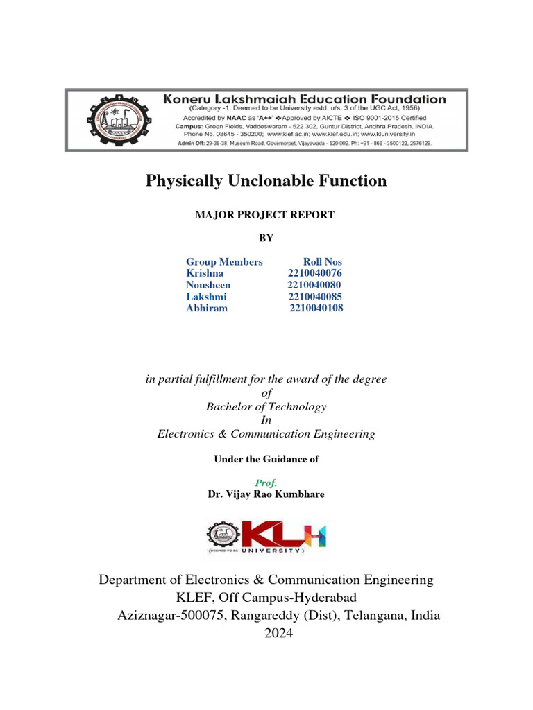 VLSI Report | PDF | Computer Security | Security