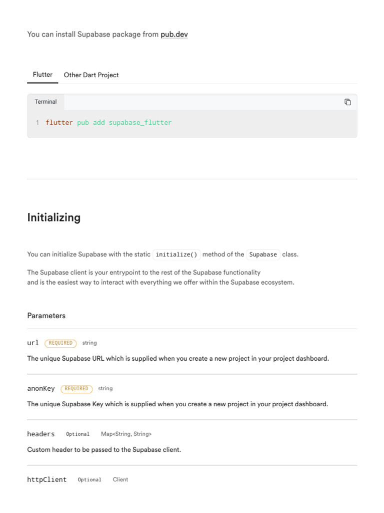 Supabase Dart Client - Introduction | Download Free PDF | Boolean Data Type | Databases