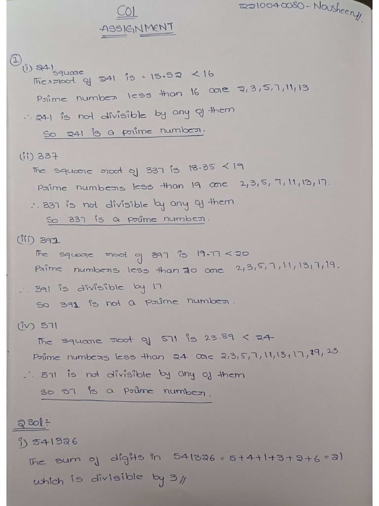 Psrs Co1 (Assignment) | PDF