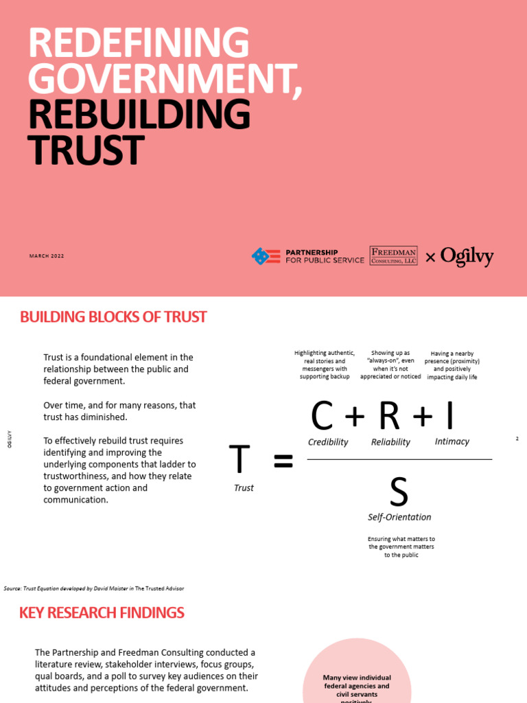 Rebuilding Trust in Federal Government | PDF | United States House Of ...
