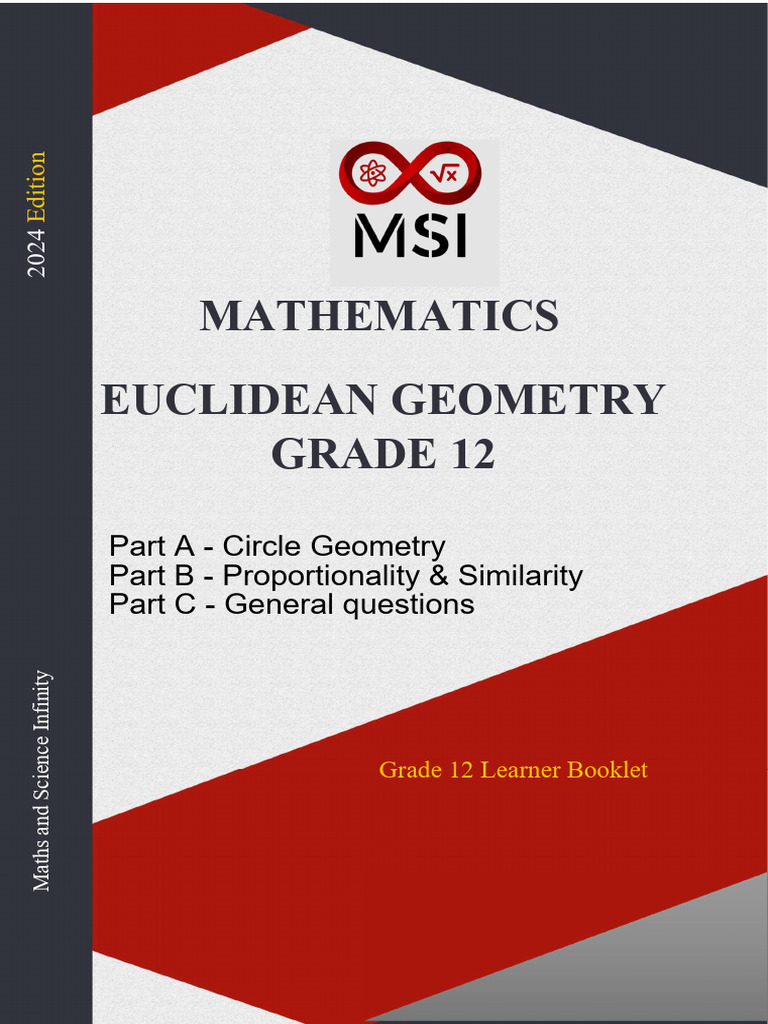 MSI - WInter School 2024 - Euclidean Geometry - Learner Booklet | PDF | Circle | Euclidean Geometry