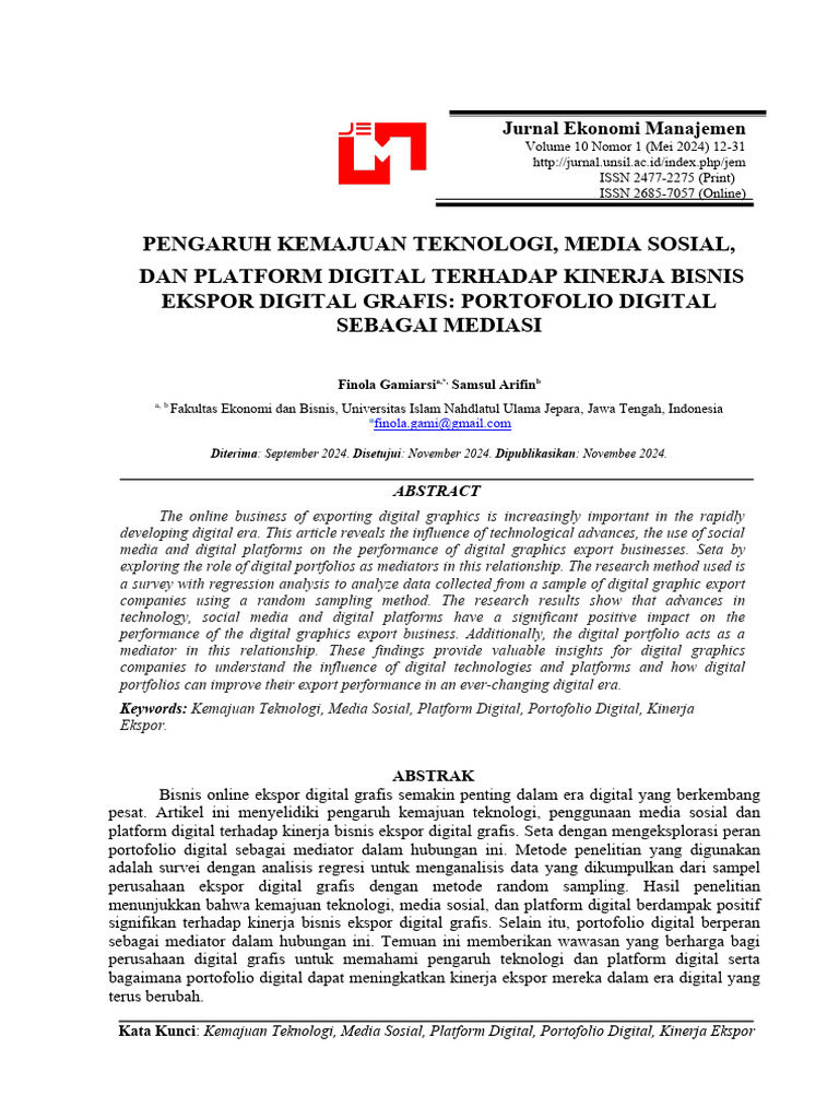 Revisi Artikel Lengkap - Finola (2906) | PDF | Bisnis | Komputer