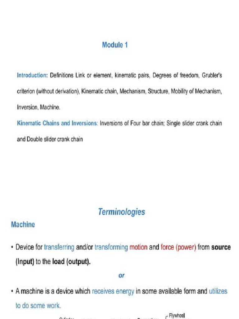 Unit 4 Mechanics and Kinematics Chain | PDF