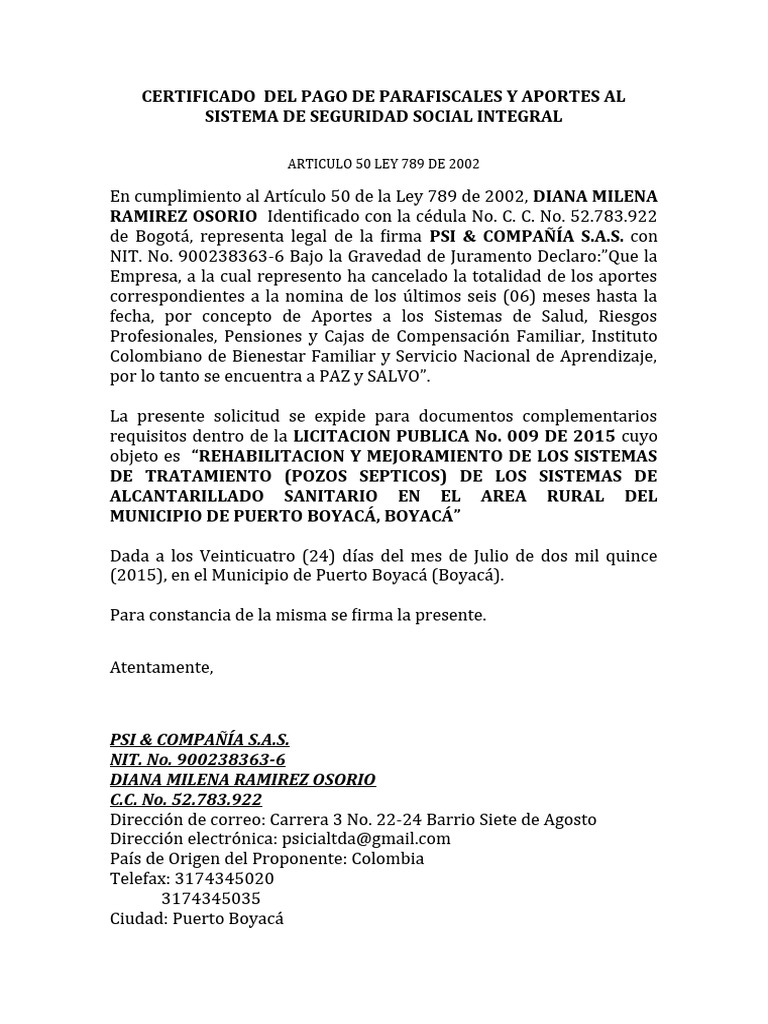 Aportes Parafiscales Pdf