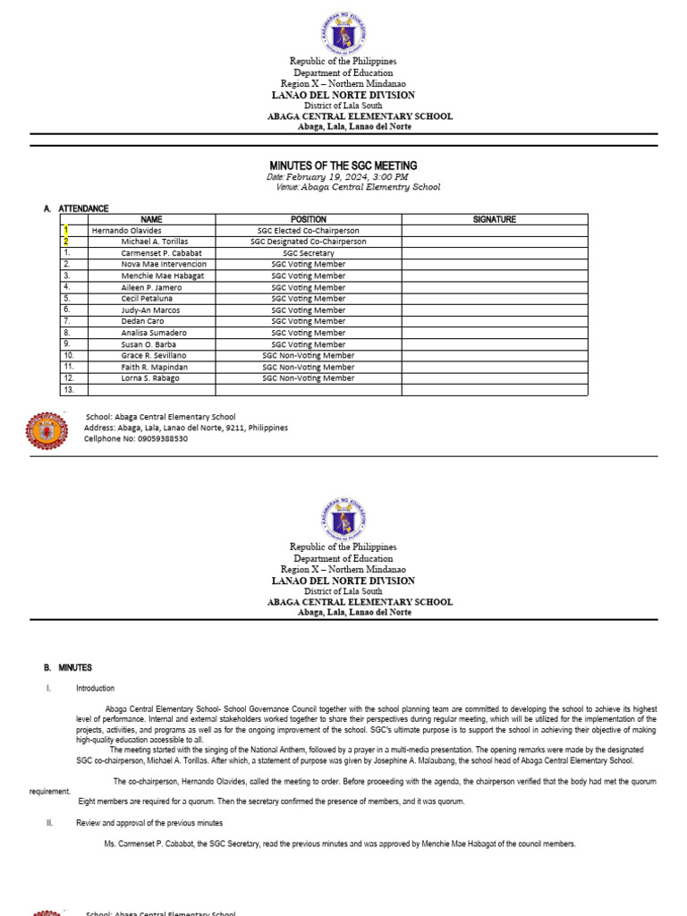 Sgc Minutes Functionality Indicator 3 Copy | PDF