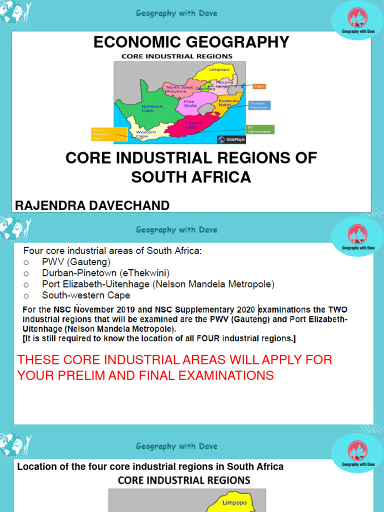 Core Industrial Regions of South Africa | PDF | Car | South Africa