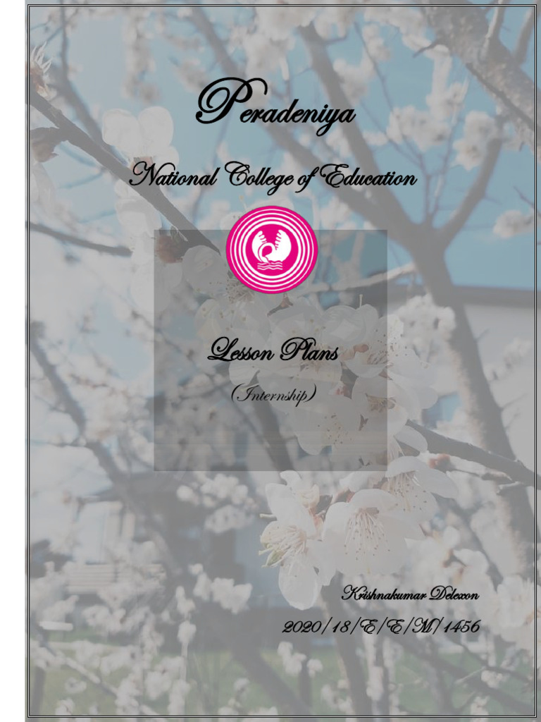 Internship Lesson Plans Template | PDF | Lesson Plan | Education Theory