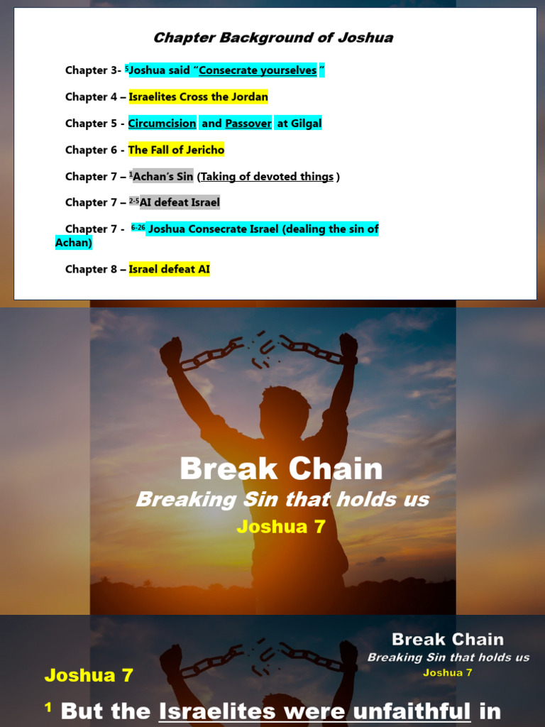 Break Chain Achans Sin | PDF | Joshua | The Exodus