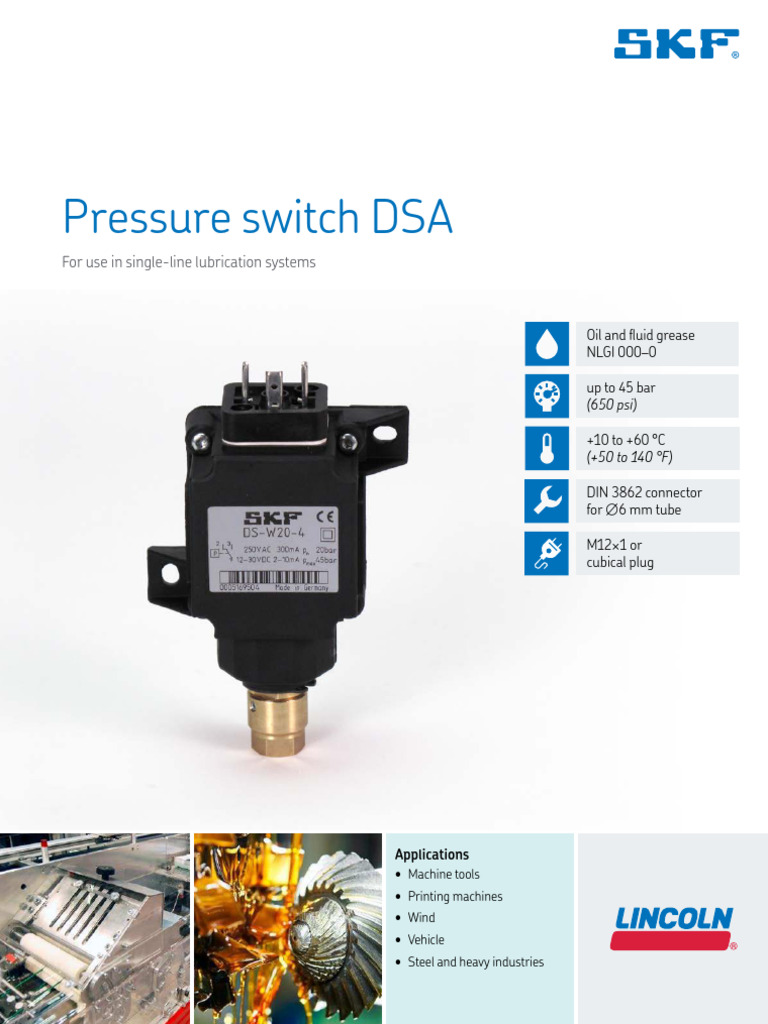 DSA Pressure Switch 2022 | PDF | Electrical Connector | Switch